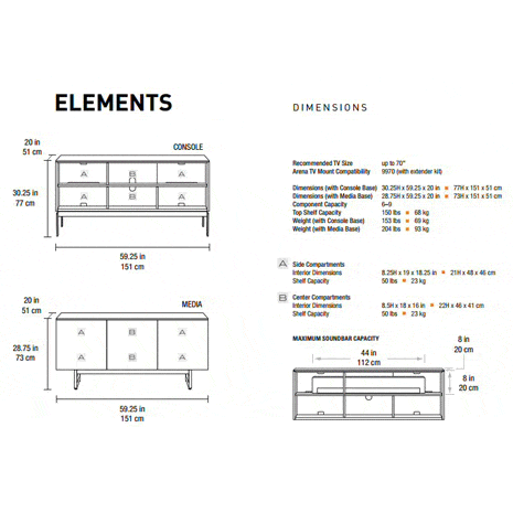 Elements Console Vermont Furniture | Modern Design Contemporary Furniture