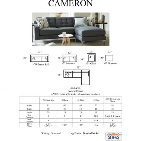 Cameron Sofa Vermont Furniture | Modern Design Contemporary Furniture
