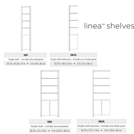 Linea Shelves Vermont Furniture | Modern Design Contemporary Furniture