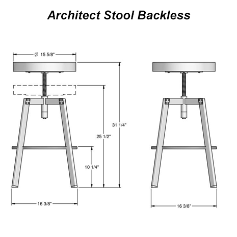 Architect Stool Vermont Furniture | Modern Design Contemporary Furniture