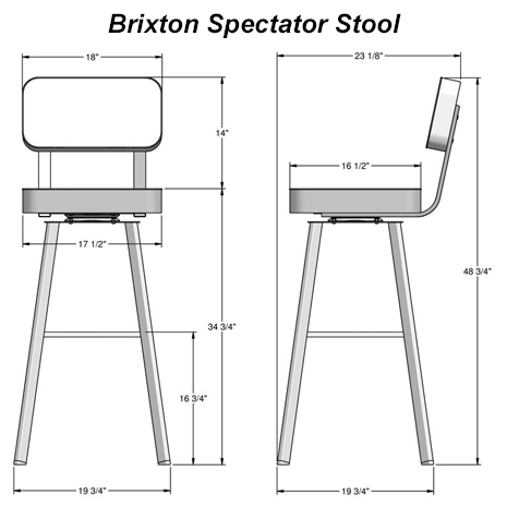Brixton Stool Vermont Furniture | Modern Design Contemporary Furniture